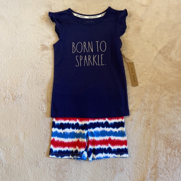 Rae Dunn | Matching Sets | Rae Dunn Born To Sparkle Girls Outfit Size ...